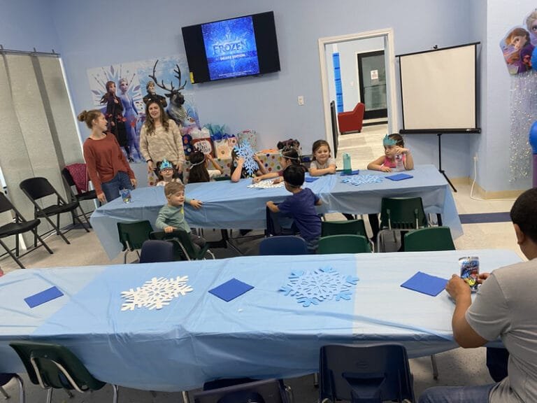 Kids Birthday Party places in Little Elm & Frisco TX, Snowy fun
